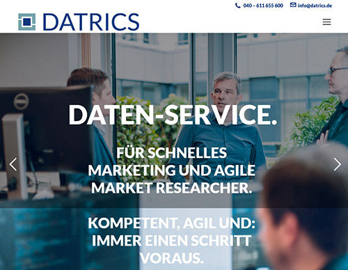 WordPress Website für den IT-Dienstleister DATRICS